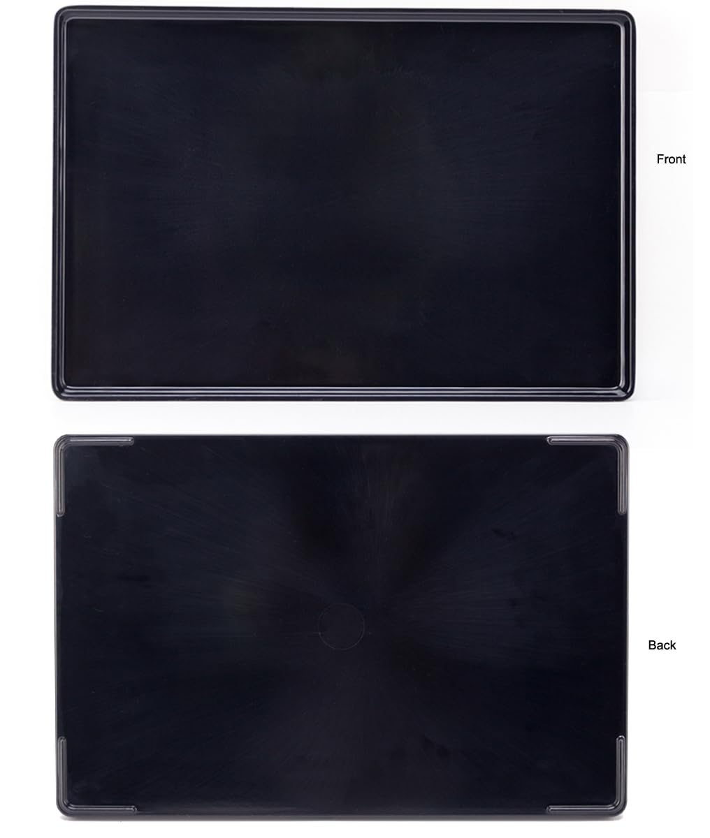 Acrylic Collection Serving Trays& Platter for Kitchen,Beverage,Drink,Food or Bathroom,YAT-08410,Black (L30xW20x2cm)