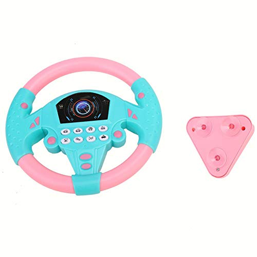 Garosa Simulated Driving Controller 21 x 3.5 x 21cm Co-Driver Simulated Steering Wheel Educational Music Toy for Children Kids 4 5 6 Years Old ( Blue)