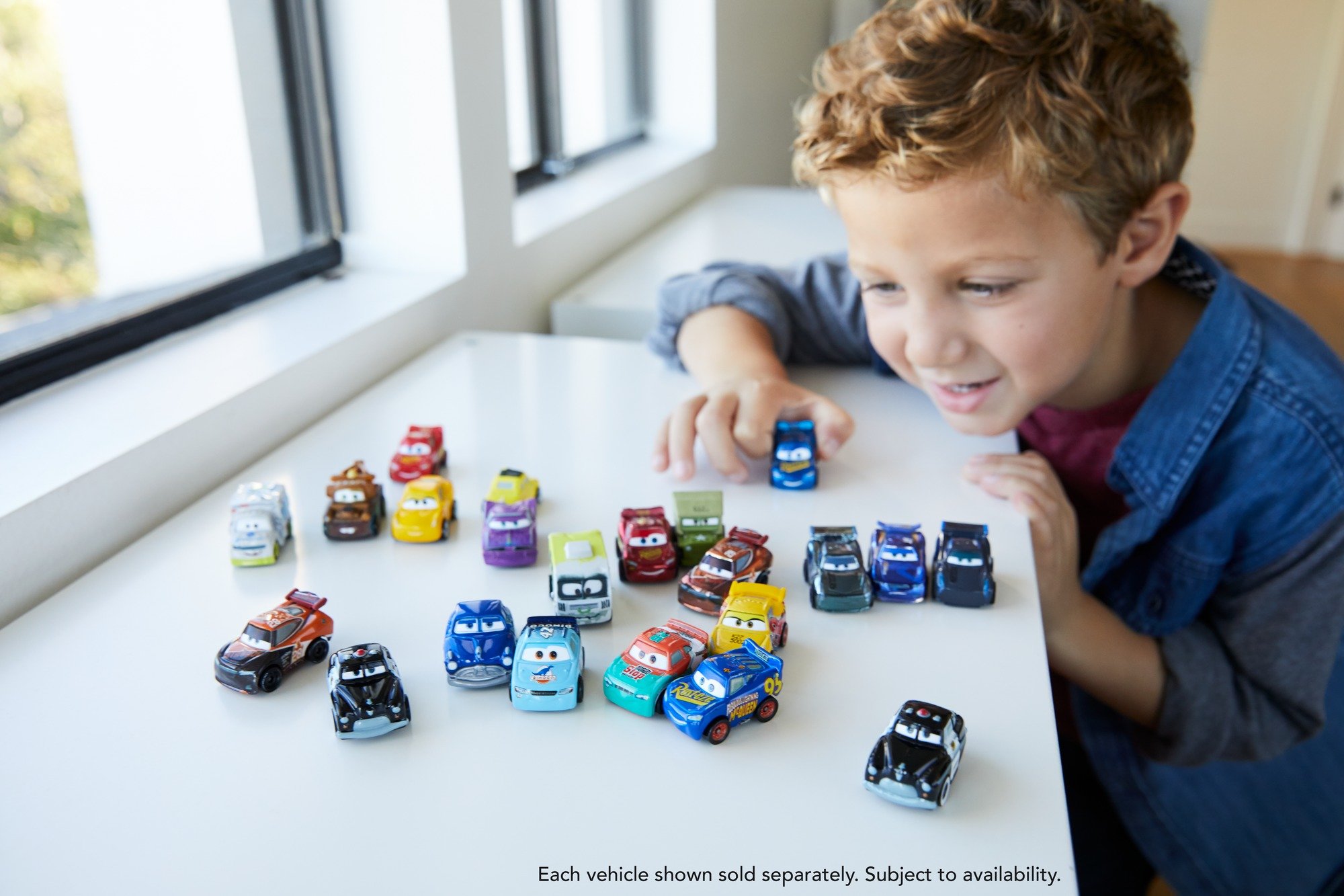 Disney Car Toys Mini Racers Vehicles, 3 Pack - Mater, Ramone, Red Exclusive