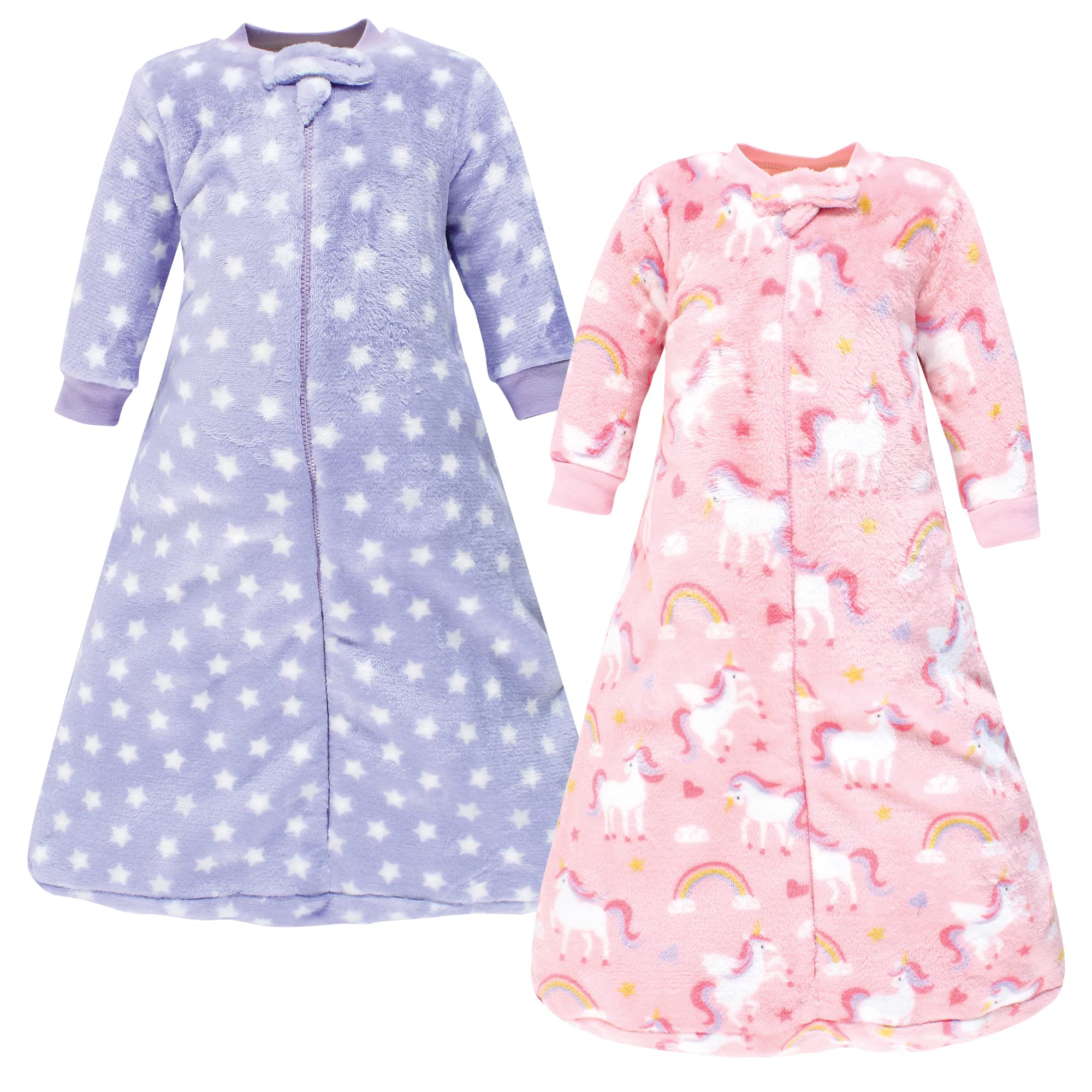 Hudson Baby Unisex Baby Plush Long-Sleeve Sleeping Bag, Sack, Blanket, Celestial Unicorn, 0-9 Months