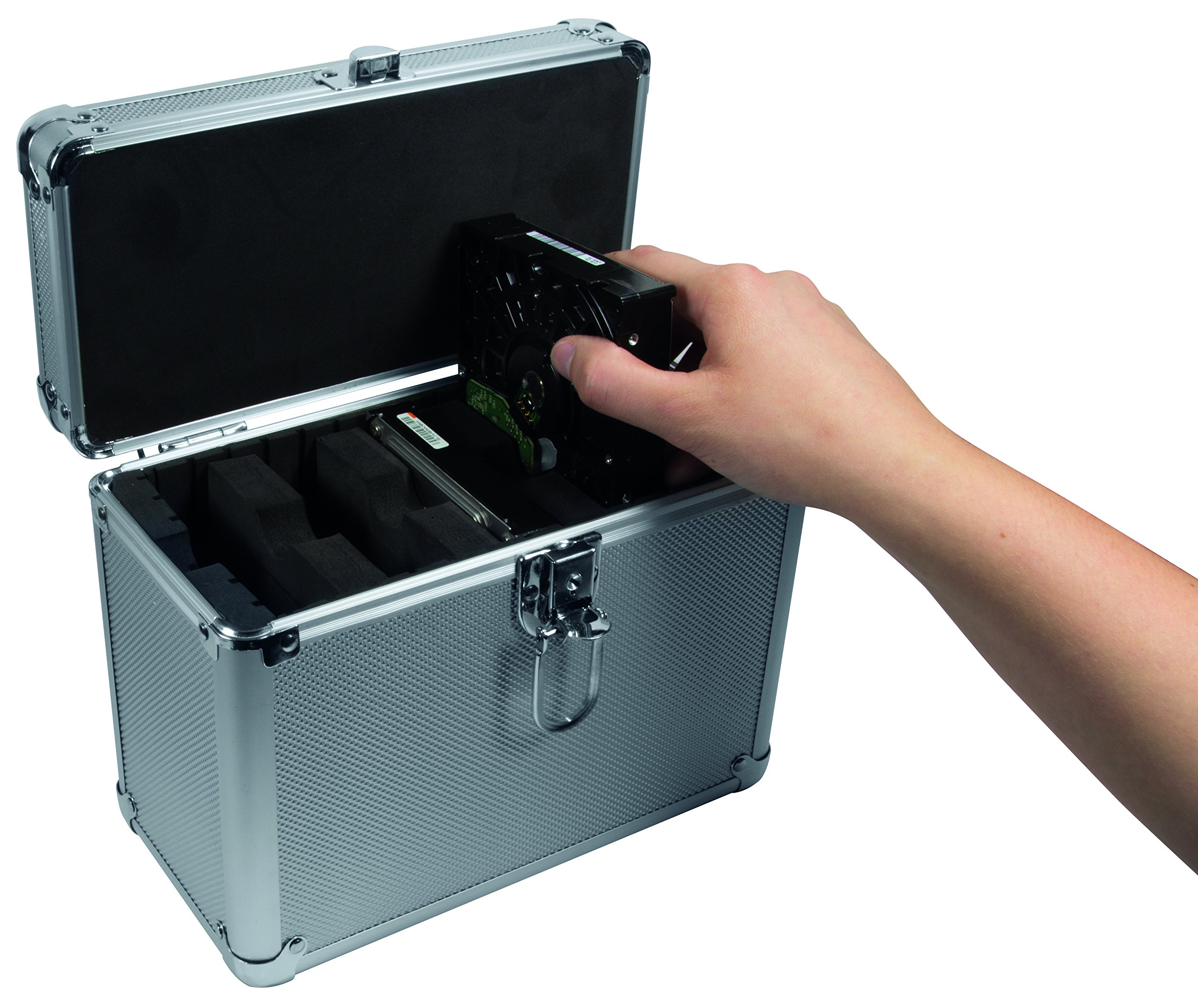 Logilink Aluminium Case to Protect up to 4 x 3.5 and 2 x 6.4 cm (2.5 inch) HDD Silver Silver 5X 3,5" HDD