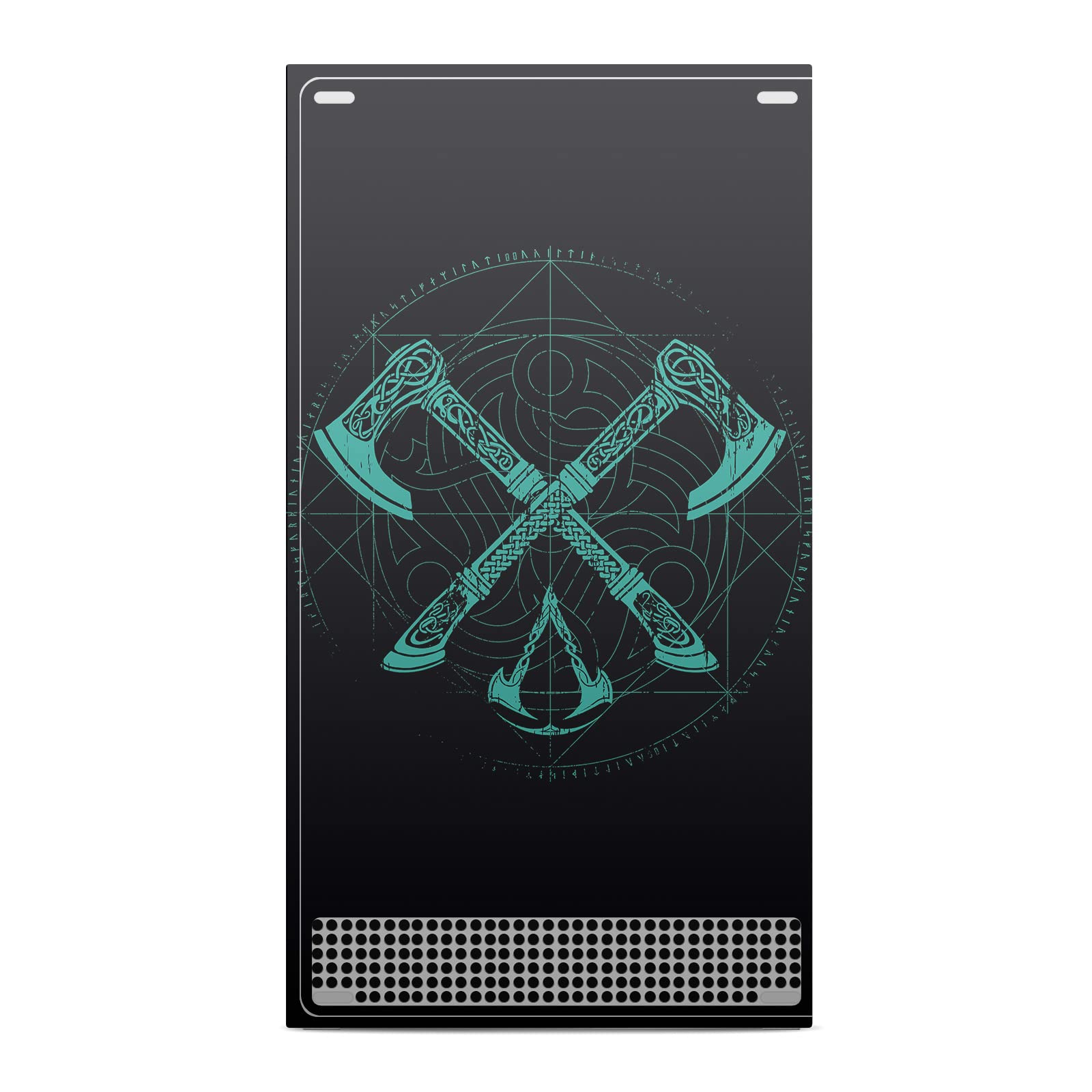 Head Case Designs Officially Licensed Assassin's Creed Dual Axes Valhalla Key Art Vinyl Sticker Gaming Skin Decal Cover Compatible With Xbox Series S Console