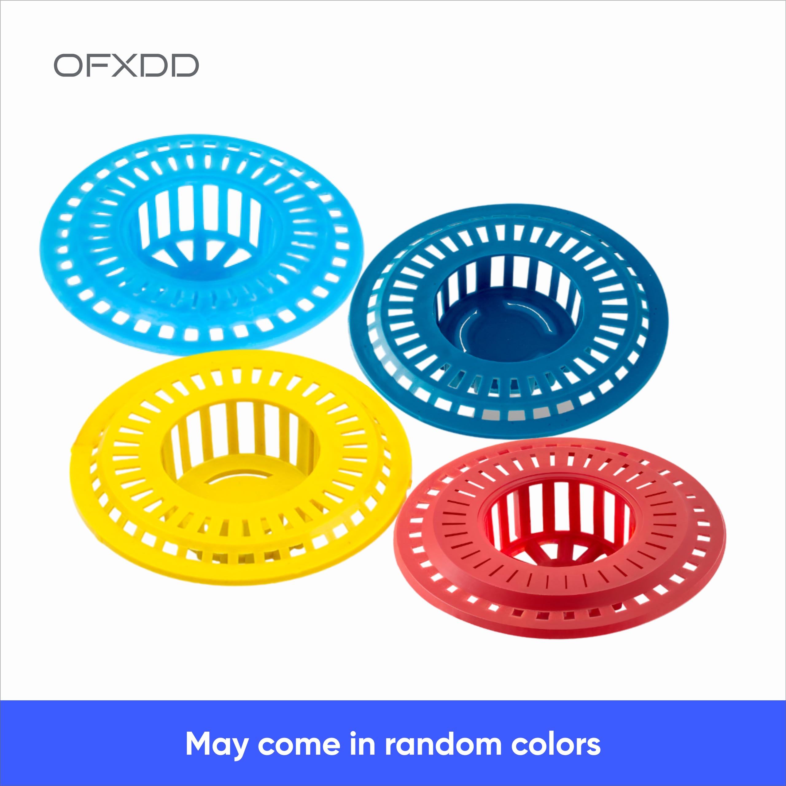 Sink Strainer for Kitchen Sink - Tub Drain Hair Catcher 2 Pcs - Plastic Bathtub & Sink Drain Strainer - Bathroom & Kitchen Sink Hair Catcher, 2.36 & 3.10 Inches