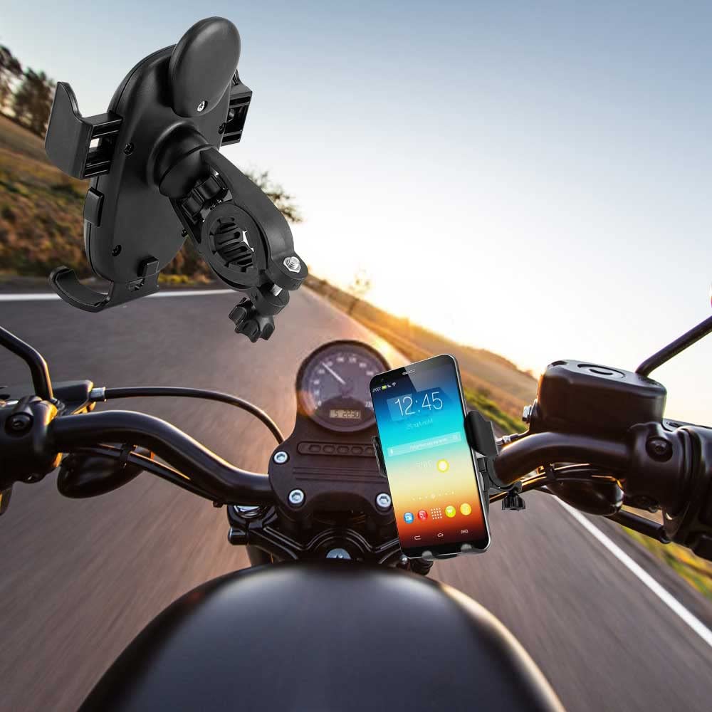 Airtag Bike Mount Hidden, Bike GPS Tracker, Anti-Theft Airtag Case, One-Touch Automatically Lock & Quick Release Bicycle and Motorcycle Handlebar Phone Mount Holder