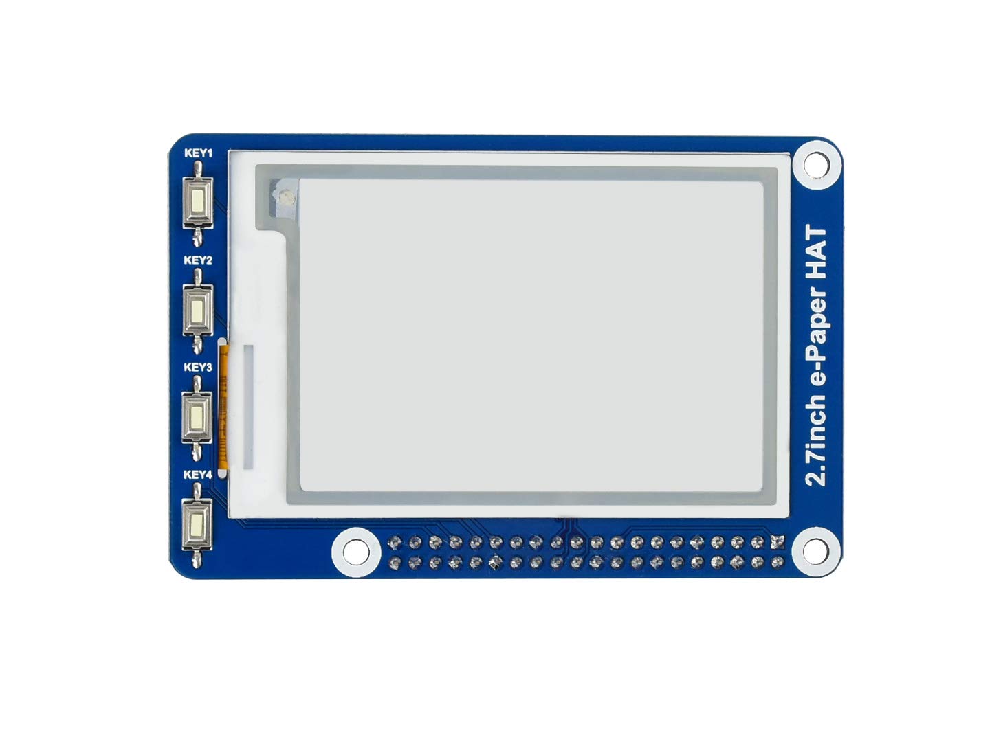 waveshare 2.7inch E-Ink Display HAT Compatible with Raspberry Pi 4B/3B+/3B/2B/B+/A+/Zero/Zero W/WH/Zero 2W Series Boards 264x176 Resolution SPI Interface