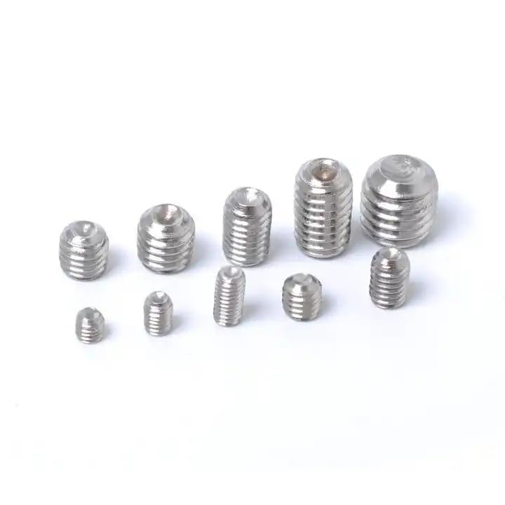 AXK Set Grub Screw M3 M4 M5 M6 M8 Metric Thread Hex Allen Socket Head Cap Screw Bolt Hexagon Hex Drive Cup Point Screw Assortment Kit Set Alloy Steel l Screw (200PCS Stainless Steel)