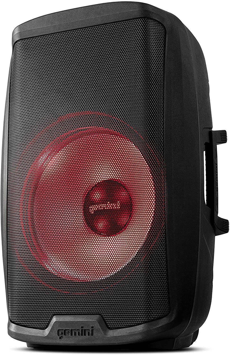 Gemini Sound AS-2115BT-LT Active 2000W Watt Party LED Light 15 Inch Woofer Powered Stage DJ Monitor Bluetooth PA Speaker, Wireless Stereo Pairing, Portable Fly Points