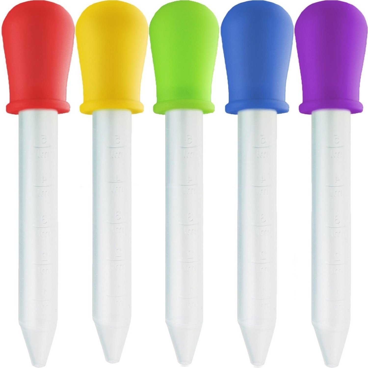 NEW 5 ML LIQUID DROPPERS - Silicone and Plastic Droppers -Silicone and Plastic Pipettes - Essential for Gummy Bears - Candy moulds - Oil - Science/Art Project