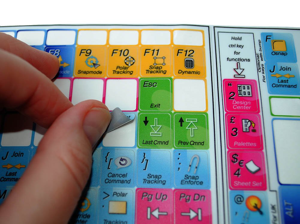 New AUTODESK AUTOCAD Labels Decals for Keyboard Laminated Stickers