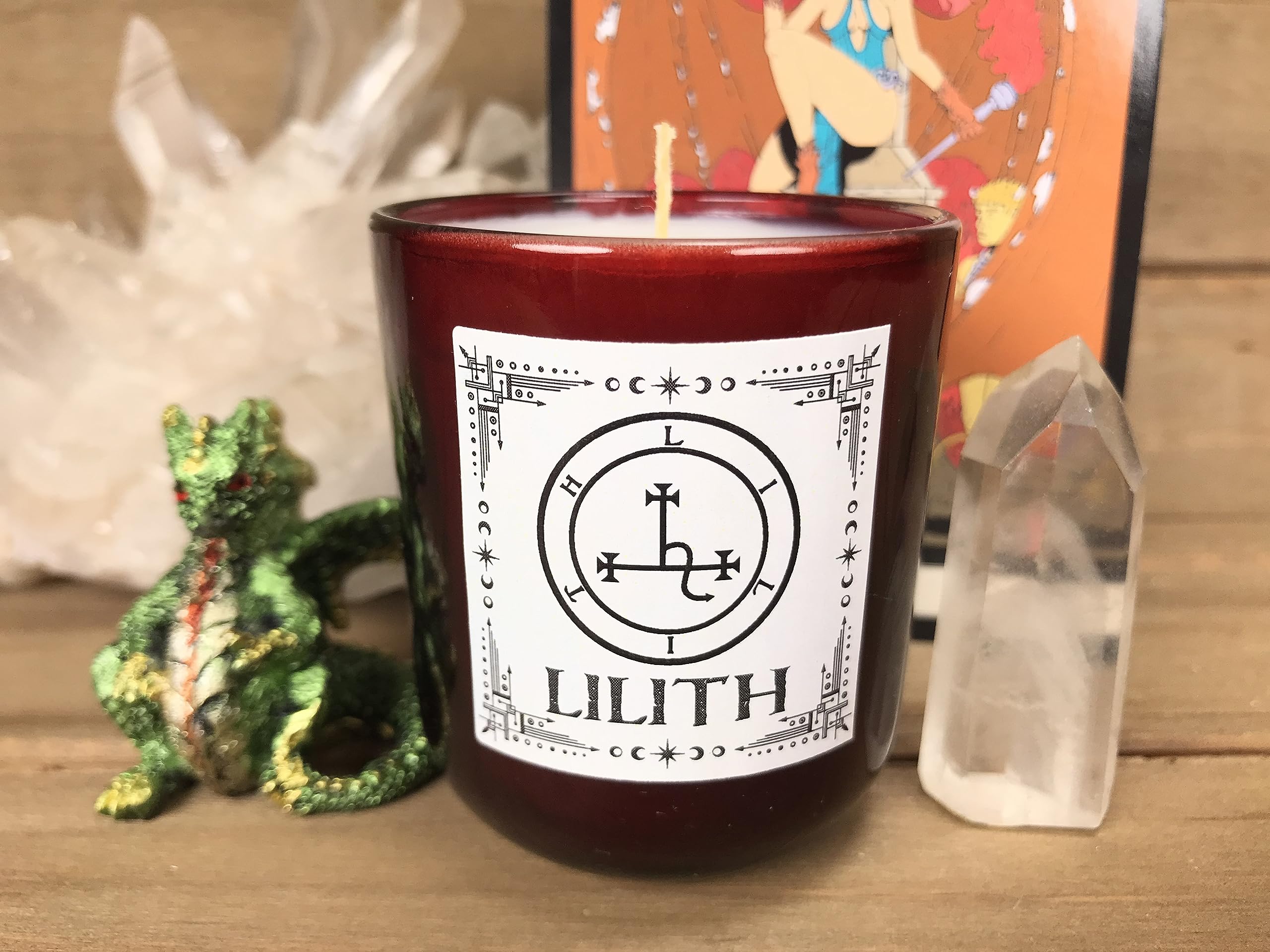 Lilith Candle | Plum & Dark Rose Votive Scented Candle | Samhain Candle, Lillith Devotional Candle, Altar, Witchy, Spells, Rituals