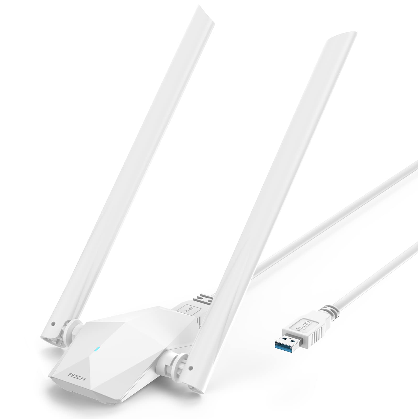 AX1800 WiFi 6 USB WiFi Adapter for PC,USB WiFi Adapter Dual High Gain 5Dbi Antenna 5Ghz/2.4Ghz WiFi Dongle Wireless Adapter for Desktop/Laptop Supports Windows10/11,USB 3.0 Computer Network Adapters