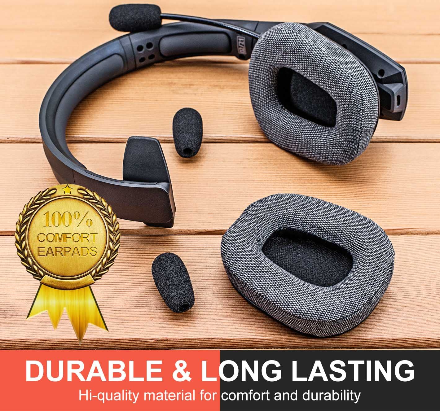 B450-XT B550-XT Kit Replacement Ear Pads Cushions - Compatible with B450 XT / B550 XT Headset I B450-XT/B550-XT Replacement Cushion Kit (Comfortable Gray Fabric)