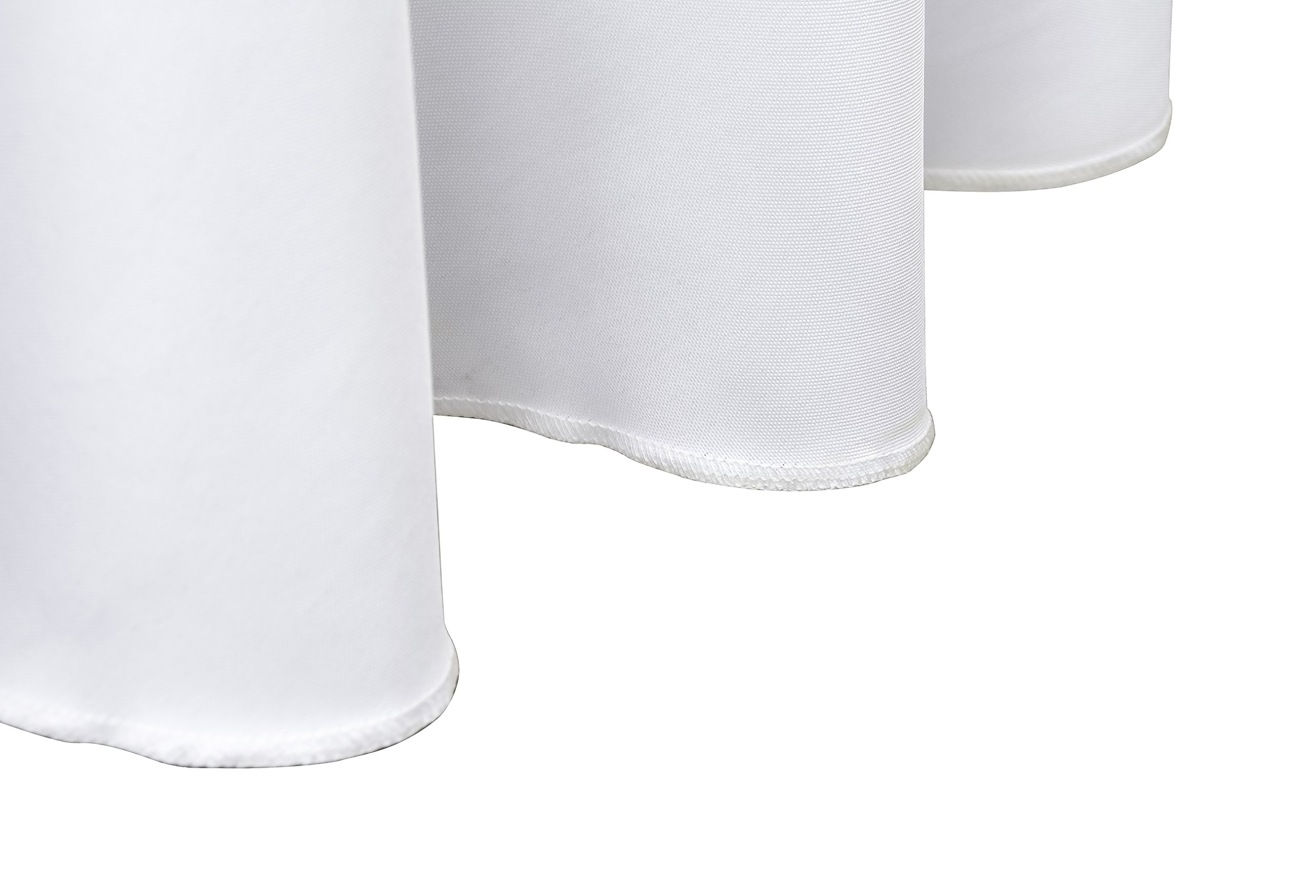 GEFEII Kitchen White Tablecloth 90 inch Round Tablecloths Solid Polyester Table Cloth for Wedding Party Restaurant Banquet Dining Buffet Table Picnic Decorations (Round-90 inch, White)