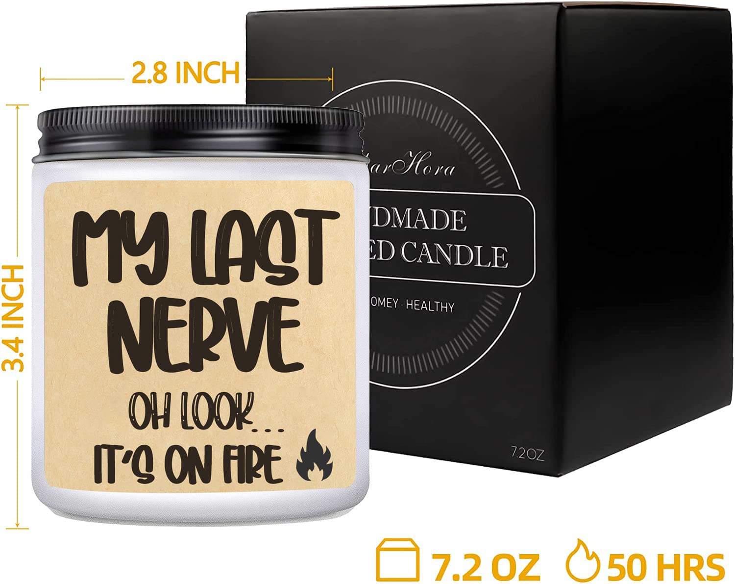 Citronella Candle Gift for Indoor Outdoor Patio Porch Deck Camping Backyard Dining Table Gathering Garden Lake Home Outside 7.2 OZ