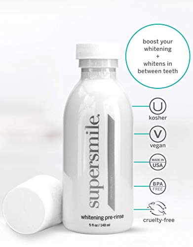 Supersmile Whitening Pre-Rinse, Clinically Formulated Pre-Brush Dental Mouthwash, 5 Fl Oz