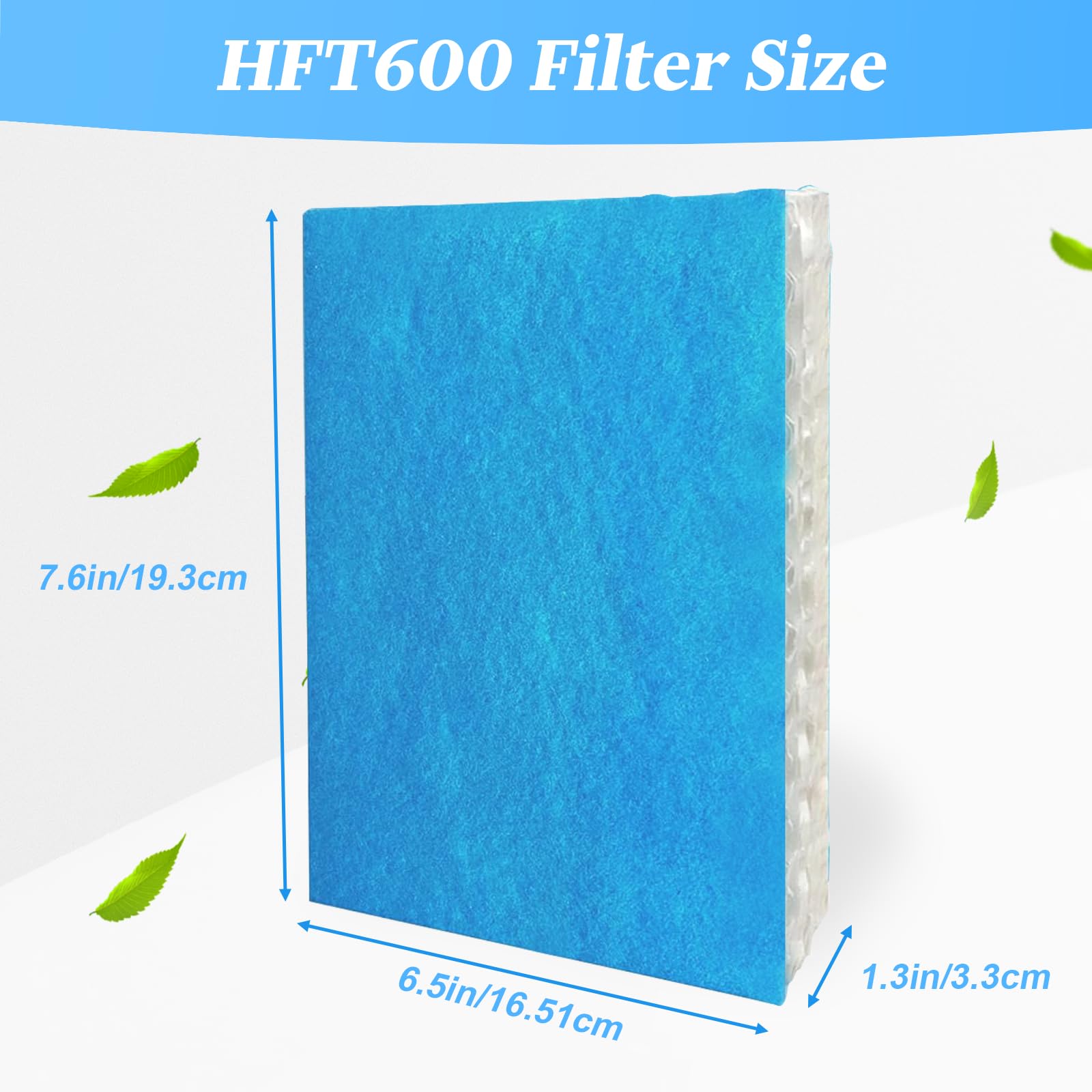 getalong HFT600 Replacement Wick Humidifier Filter Compatible for Honeywell HEV615, HEV620,HFT600, HFT600T, HFT600PDQ Humidifier, HFT600 Replacement Wicking T, 4Pack (Blue)