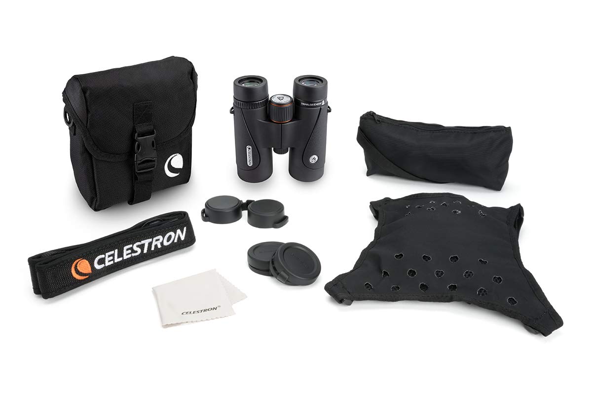 Celestron TrailSeeker 8x42 ED Binoculars - Compact Birdwatching Binoculars with ED Objective Lenses, Broadband Multi-Coated Optics, BaK4 Roof Prism