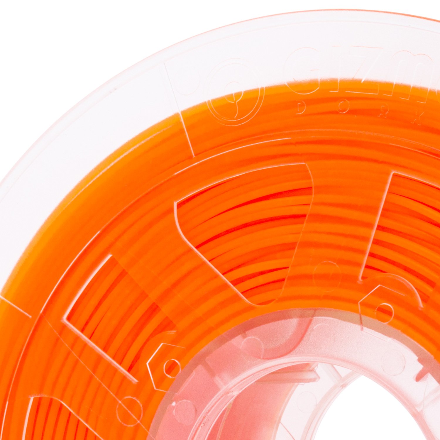 Gizmo Dorks 3mm (2.85mm) ABS Filament 1kg / 2.2lb for 3D Printers, Fluorescent Orange (UV Light)
