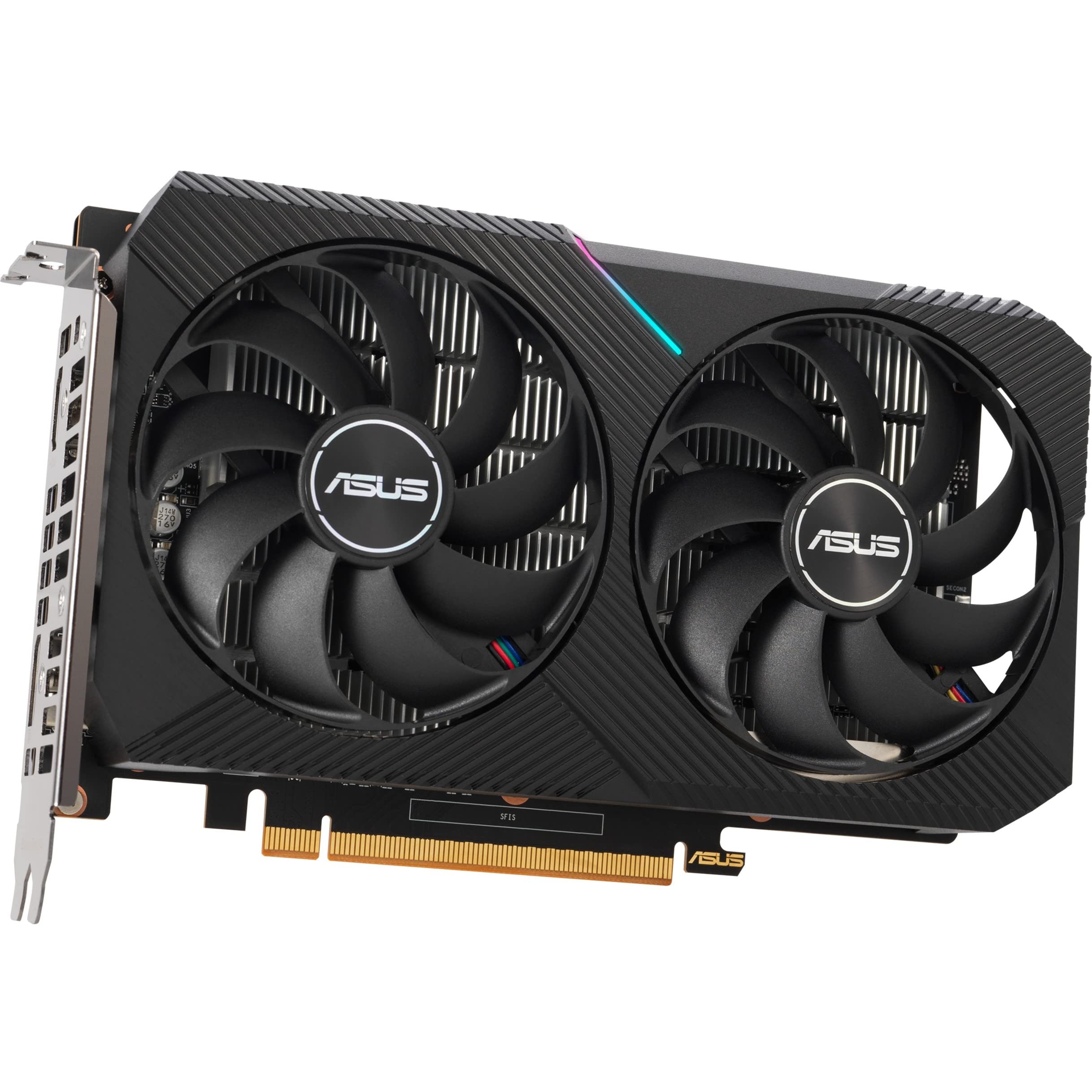 ASUS Dual AMD Radeon RX 6400 Gaming Graphics Card (AMD RDNA 2, PCIe 4.0, 4GB GDDR6 Memory, HDMI 2.1, DisplayPort 1.4a, Axial-tech Fan Design, 0dB Technology)