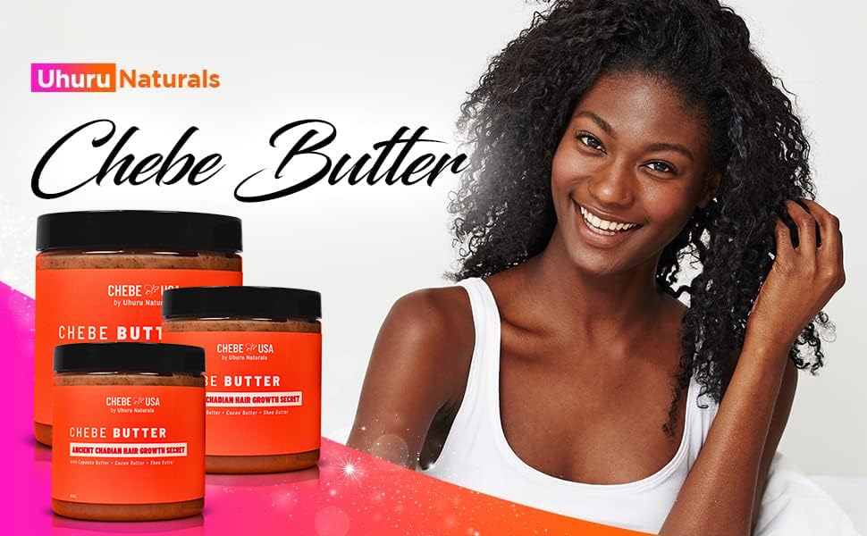 Uhuru Naturals Chebe Hair Butter (8oz) - A Whipped Butter With Authentic Chebe For Those That Are Not Able To Use Chebe The Traditional Way
