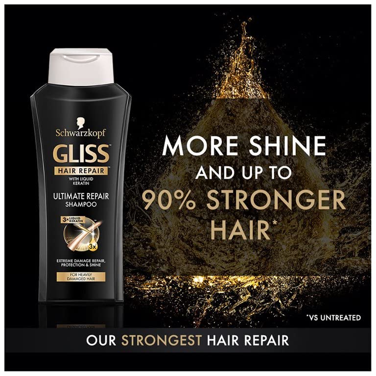 Gliss Shampoo Ultimate Repair 13.6 Ounce (400ml) (2 Pack)