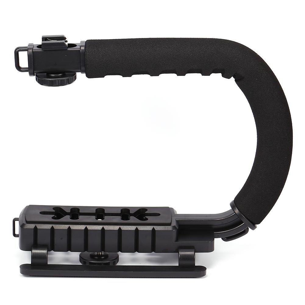 Action Stabilizing Handle, Handheld Stabilizer Grip with Hot-Shoe Mount Compatible with Camera Camcorder