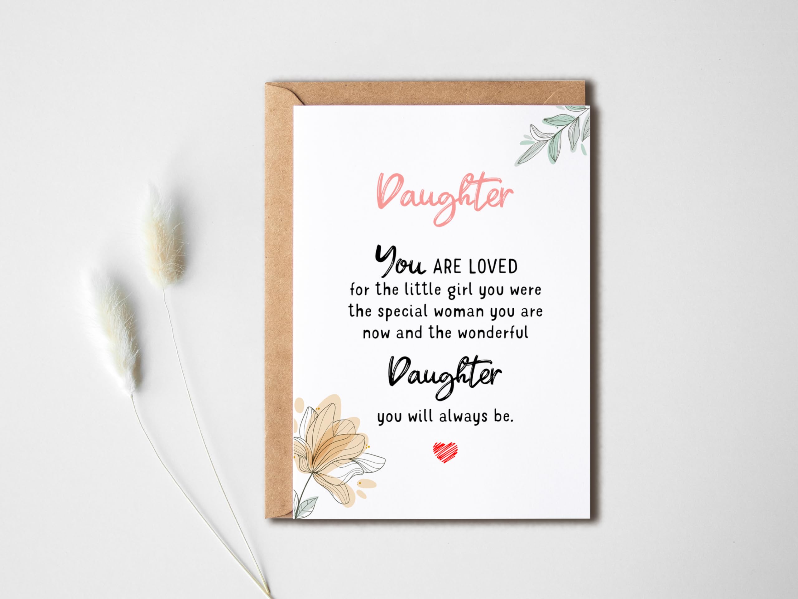 KrysDesigns Handmade Daughter Birthday Card - Daughter You Are Love Card - Happy Birthday Daughter - Greetings Card For Her