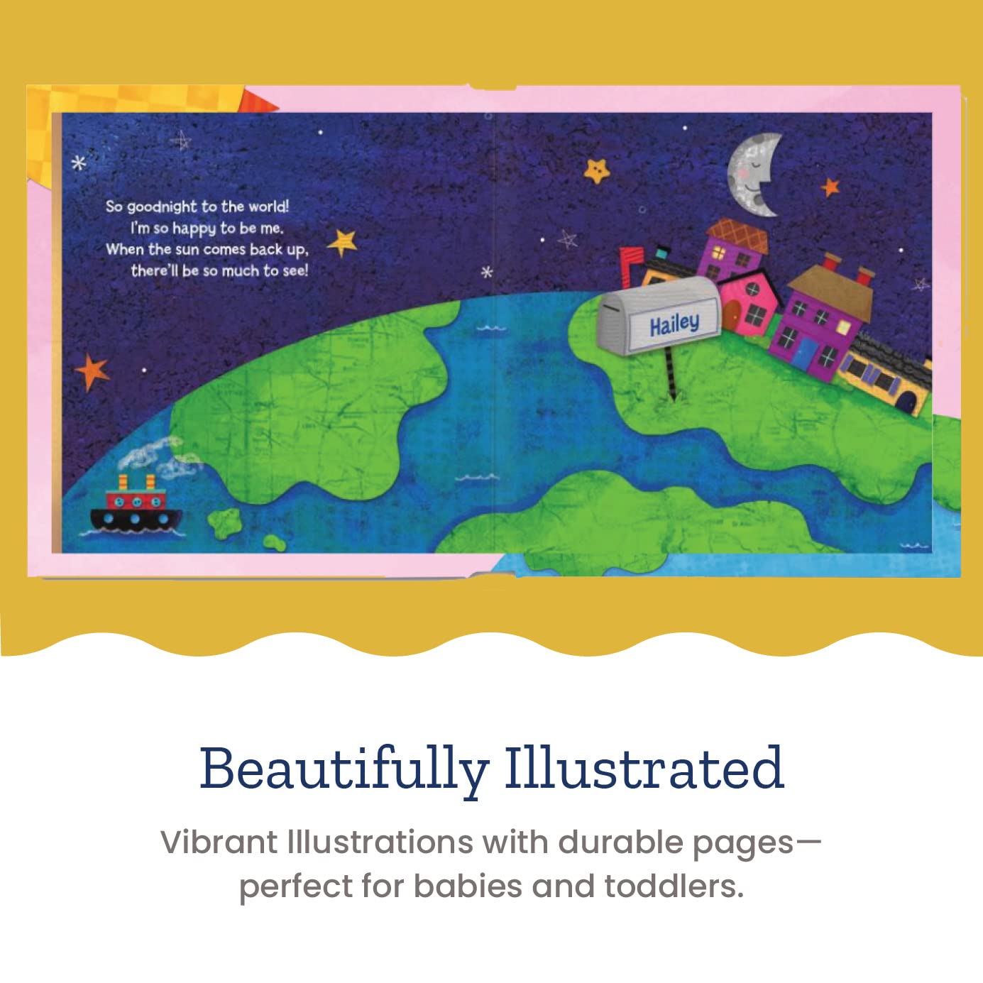 I See Me! Hello World! - Personalized Children's Story (Pink Board Story 6.5" x6.5)