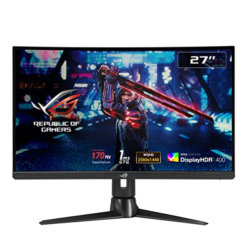 ASUS ROG Strix XG27AQV 27" 16:9 WQHD 170Hz Curved IPS LED HDR Gaming Monitor, Black