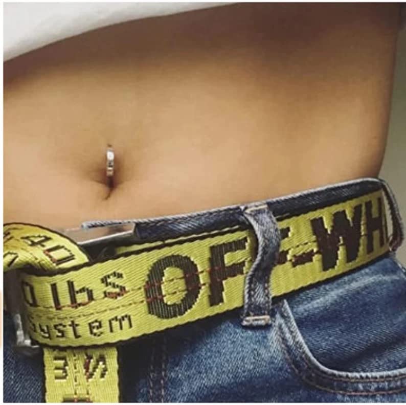Aezlhjya Dainty One Belly Button Ring,Buckle Click Button Belly Rings Body Piercing for Women Girls (2Belly-24)