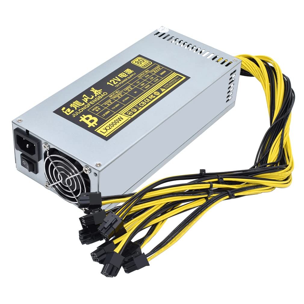 Antminer Bitmain Power Supply 2000W 2U 110V for S9 or L3+ or Z9 Mini or D3 w/ 10 Connectors ETH BTC LTC Mining PSU