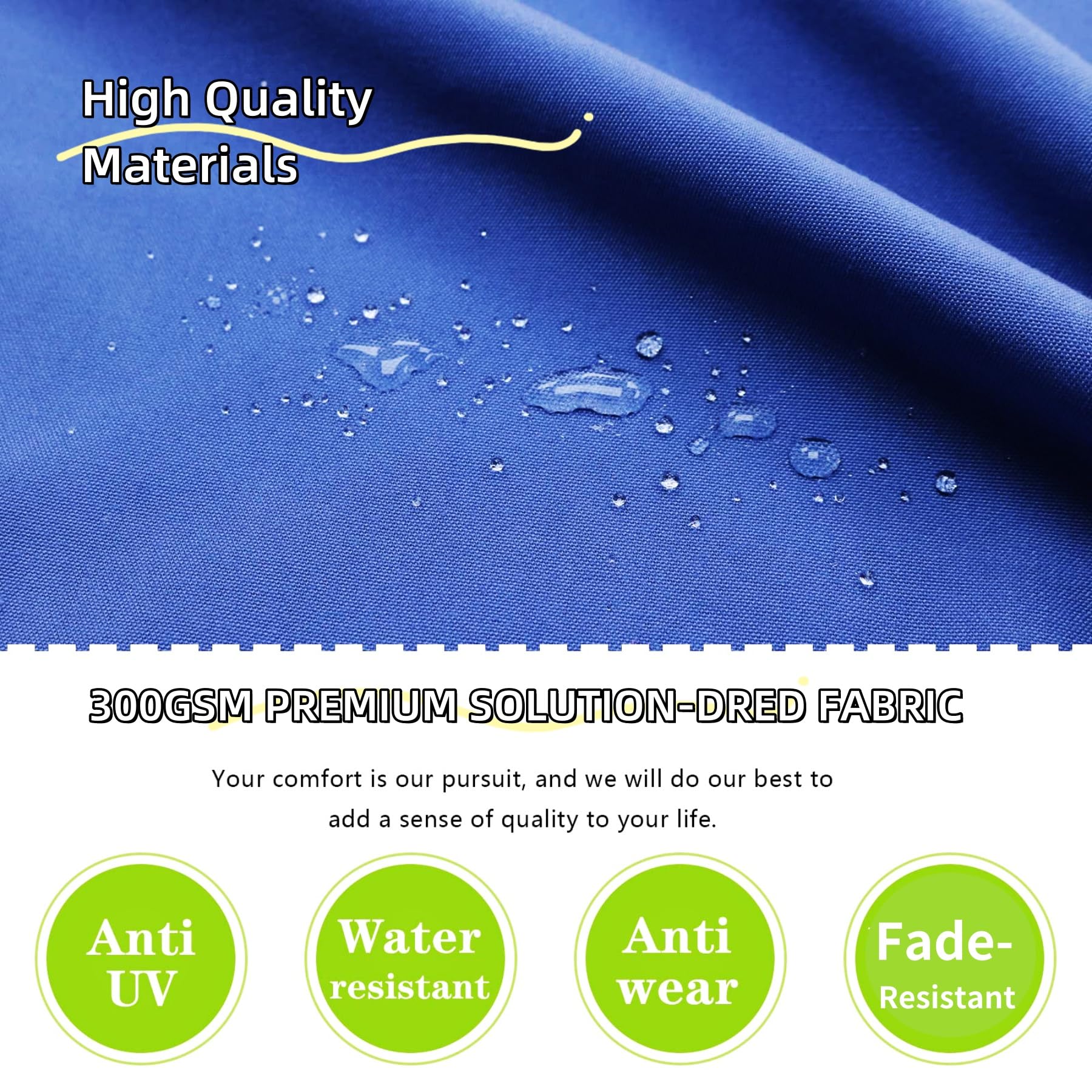 PROHIKER Patio Cushion Cover Replacement 14 Pack Outdoor Sofa Cushion and Pillow Covers Only with Zipper for 7-Piece Outdoor Patio Furniture Conversation Set (Navy Blue)