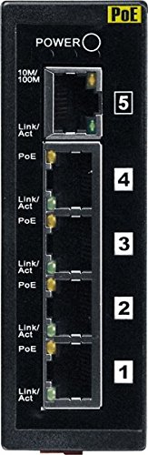 ICP DAS NS-205PSE Industrial Unmanaged 5-Port 10/100 Power Over Ethernet (PoE) Switch