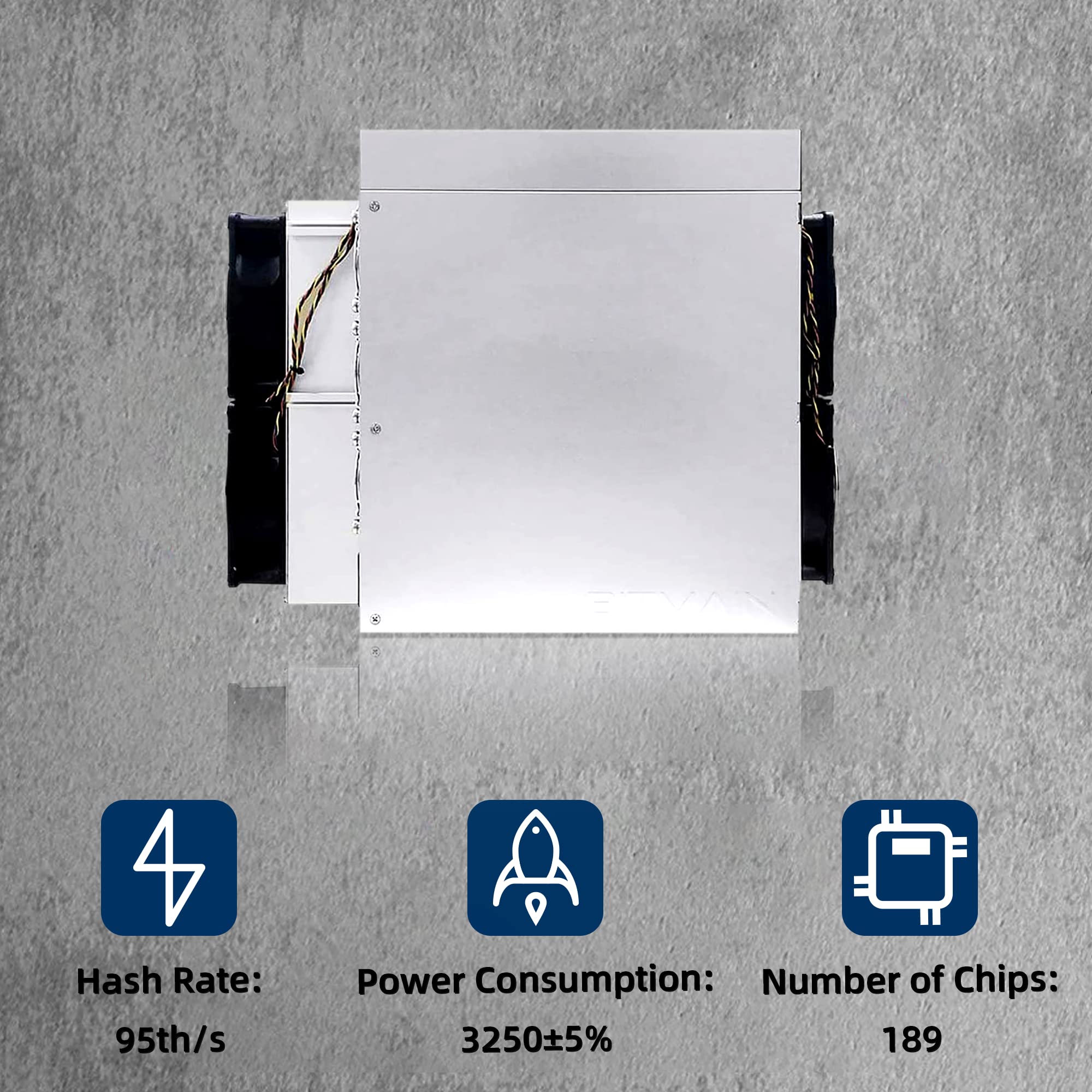 Antminer S19 95TH/S Bitcoin Miner Asic Miner 3250w Bitcoin Mining Machine Crypto Mining Include Power Supply PSU - New