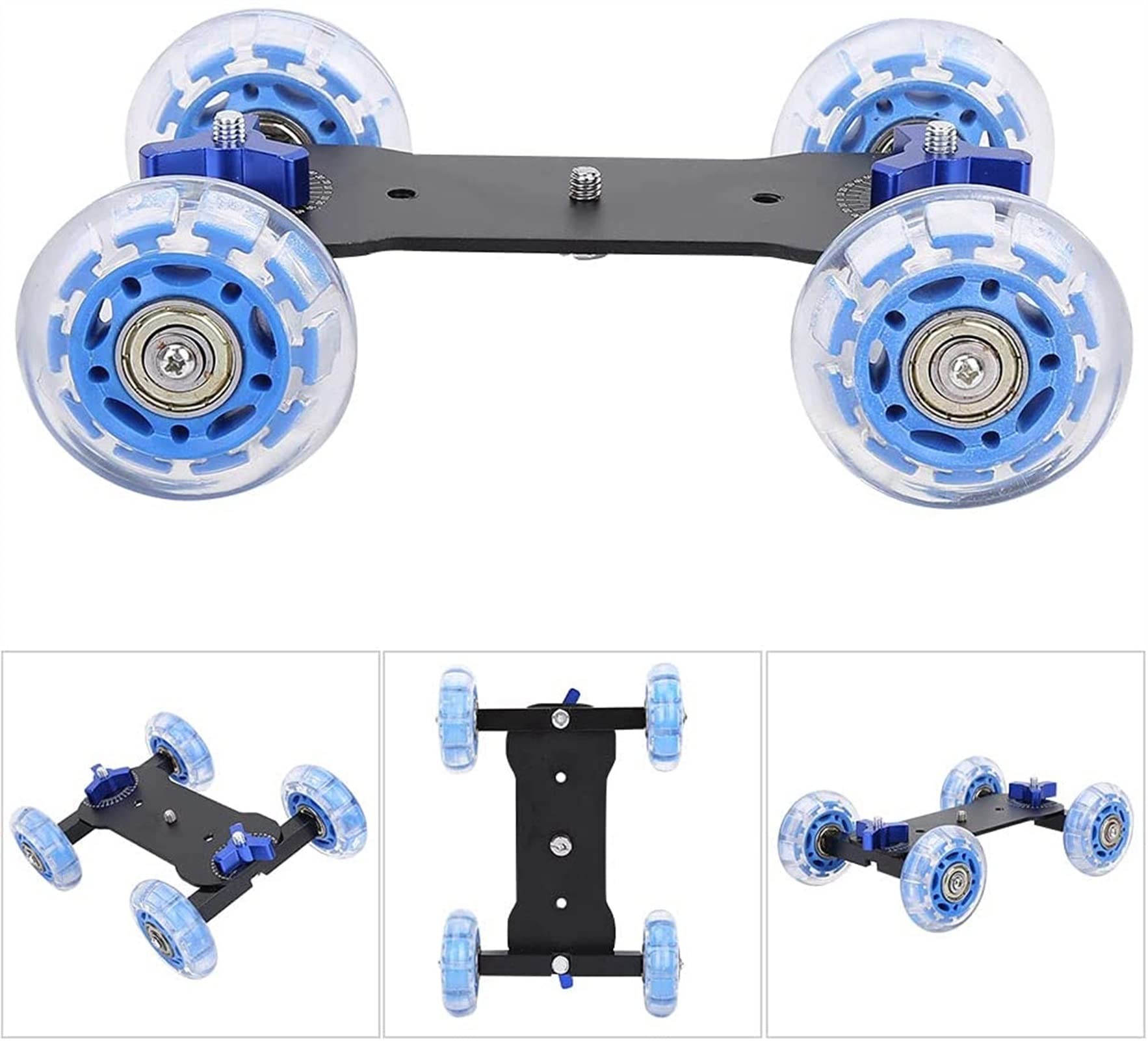 AOOF Camera Dolly Skater,Mini Desktop 10KG Load Rail Roller Track Slider Dolly Skater Car for DSLR Camera Camcorder