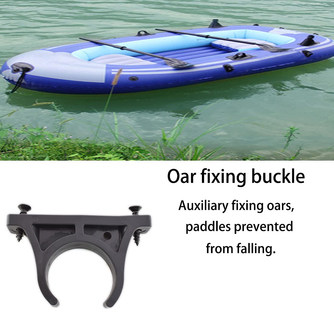 Aifeier ET Kayak Paddle Holder Clips Plastic Oar Keeper for Inflatable Boat Canoes Rowing Boats - 2 Pairs