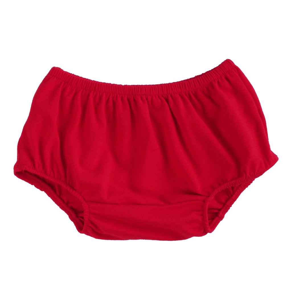 Toddler Baby Girls Boy 1st 2nd Birthday Cake Smash Outfits Cotton Basic Diaper Cover Nappy Bloomers Under Shorts Briefs Panty PP Underwear Swim Dance Panties for Photo Shoot Red