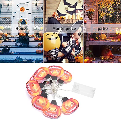 Light String, Simple Installation LED Pumpkin Light Battery Power Supply 10LED for Home for Courtyard for Garden