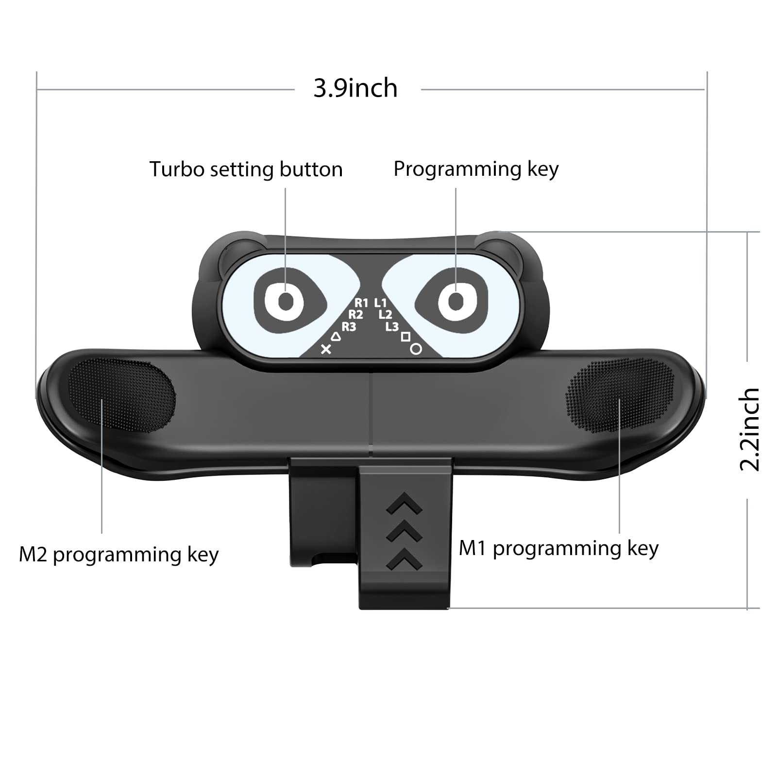 AiKanbo Paddles for PS4 Controller Controller Back Button Attachment Turbo Function/Memory Function/Plug and Play, Suitable for PS4 Handles…