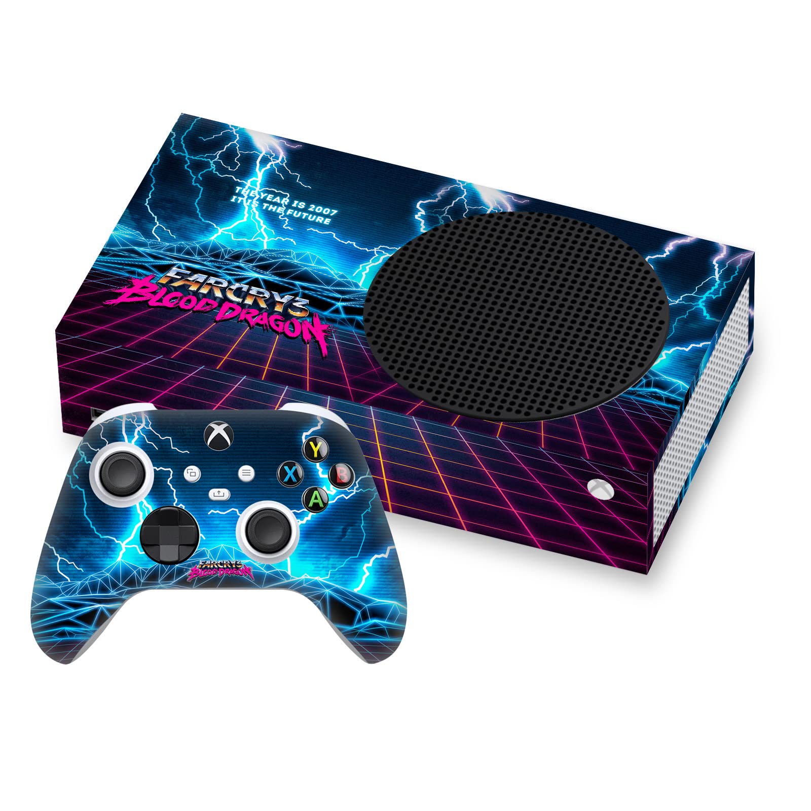 Head Case Designs Officially Licensed Far Cry 3 Blood Dragon Key Art Logo Vinyl Sticker Gaming Skin Decal Cover Compatible With Xbox Series S Console and Controller Bundle