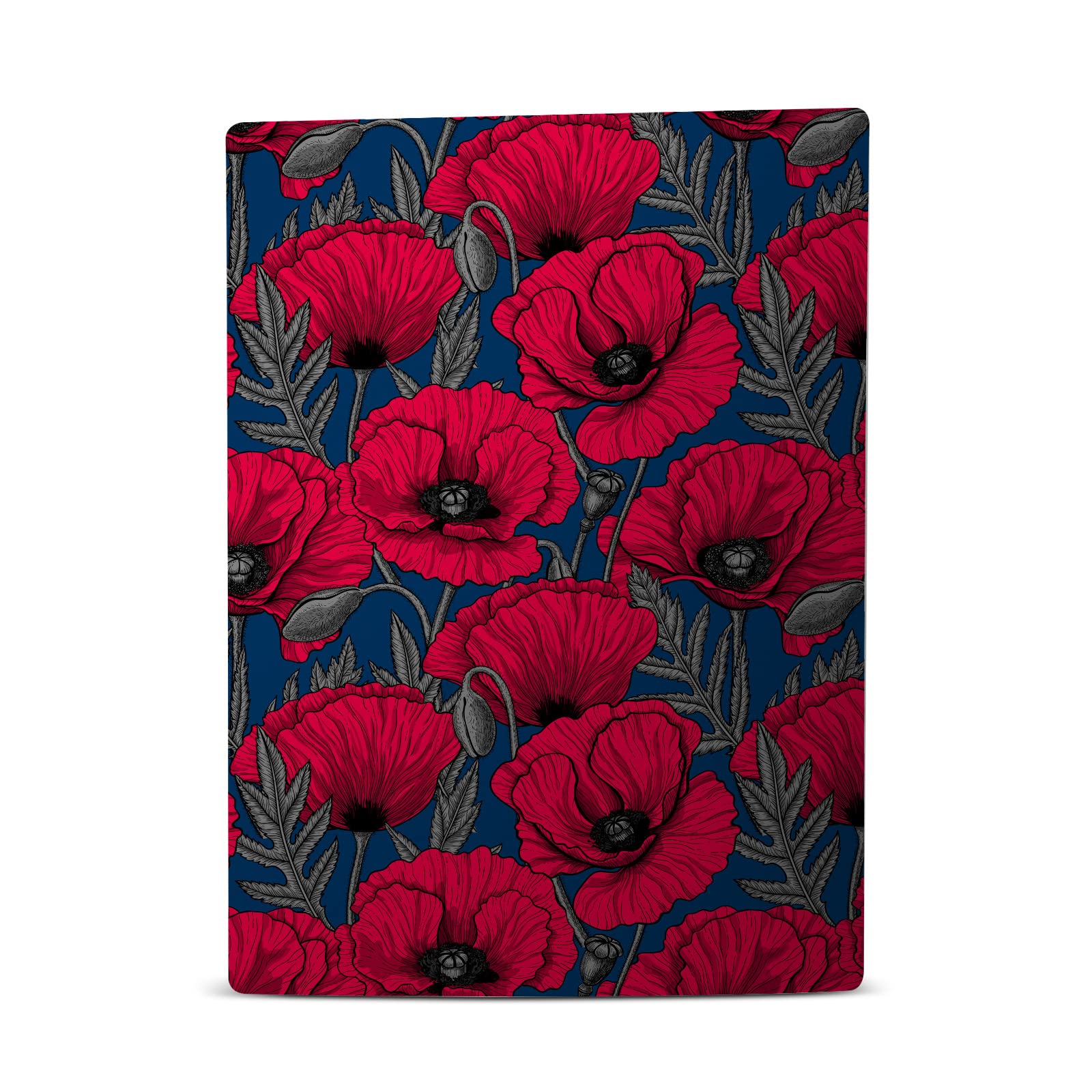 Head Case Designs Officially Licensed Katerina Kirilova Night Poppy Garden Patterns Vinyl Faceplate Gaming Skin Decal Compatible With Sony PlayStation 5 PS5 Disc Edition Console & DualSense Controller