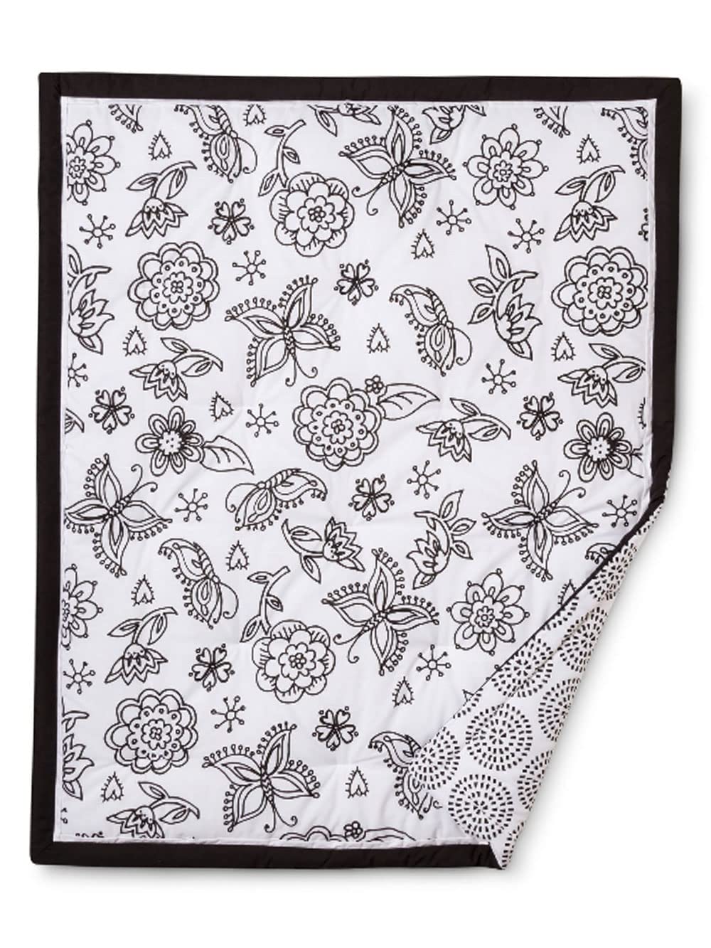 NoJo Dreamer - Black/White Floral 8 Piece Comforter Set