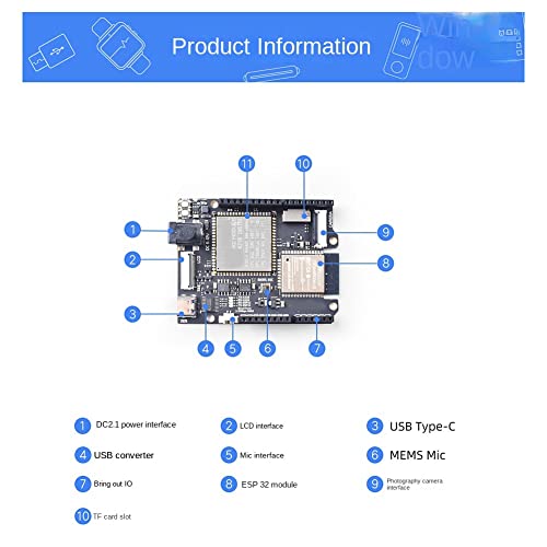 ATOZS for Maix Duino K210 RISC-V AI+LOT ESP32 Board +2.4Inch Screen+G4.4 Camera +Microphone Array+Binocular Camer Replacement Kit