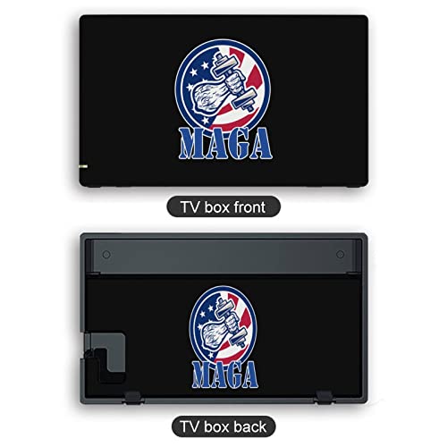 American Flag MAGA Fist Power Cute Skin Decal Stickers Compatible with Switch Protective Faceplate Full Set Console