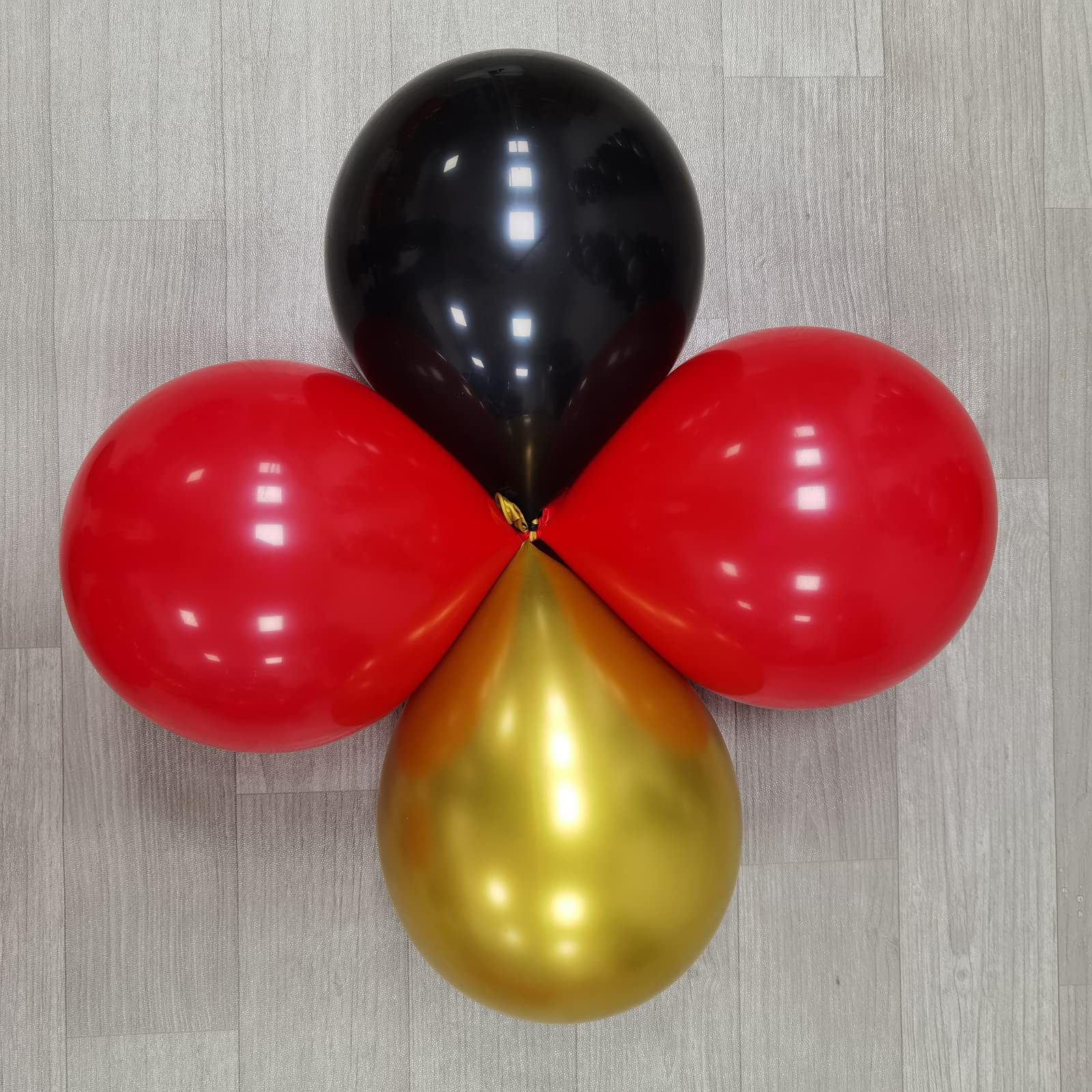MOXMAY Balloon Column Kit β Set of 2 Balloon Columns with Stand Base and Pole Balloon Tower Backdrop Decoration for Wedding Baby Shower Birthday Party 100 Balloons Included(Black Gold Red)