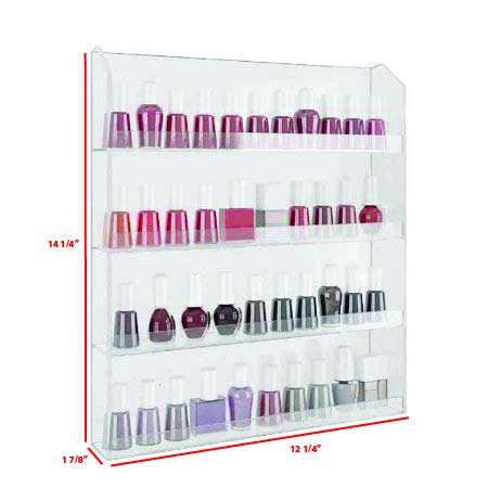 HOME IT Acrylic Wall Rack Organizer Holds up to 40 Bottles Nail Polish nail polish holder nail polish storage