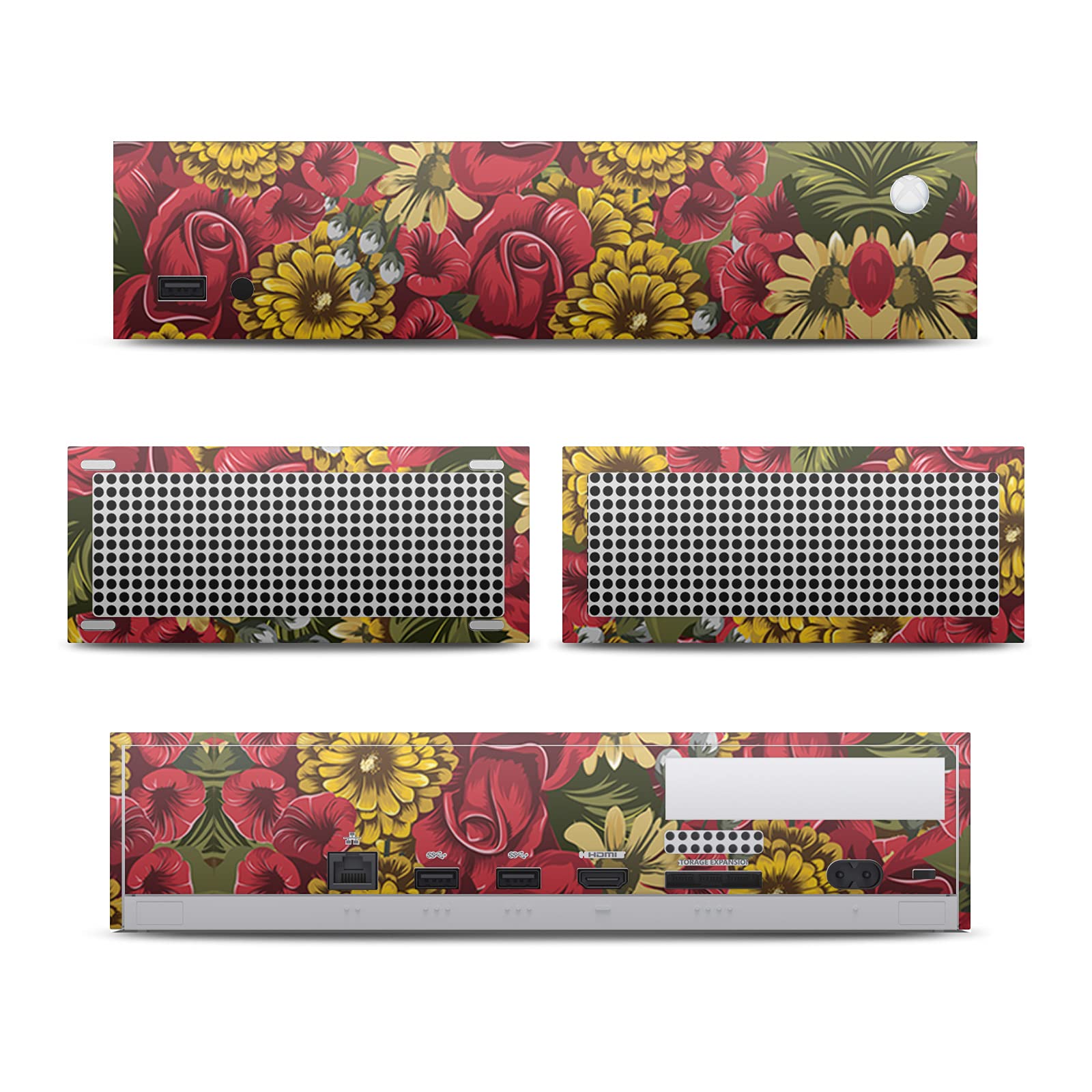 Head Case Designs Officially Licensed Frida Kahlo Portrait Pattern Floral Vinyl Sticker Gaming Skin Case Cover Compatible with Xbox Series S Console