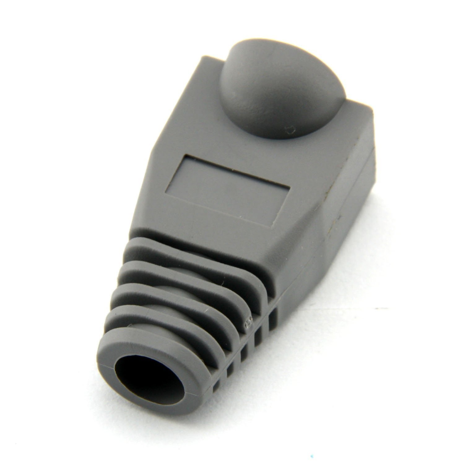RilexAwhile 100 Pcs Gray Soft Plastic CAT5E CAT6 Ethernet RJ45 Cable Cap Connector Boots Plug Cover Strain Relief Boots (Gray)
