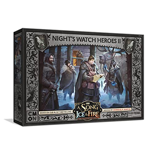 CMON A Song of Ice and Fire Tabletop Miniatures Game Night's Watch Heroes II Box Set - Lead The Watchers on The Wall! Strategy Game for Adults, Ages 14+, 2+ Players, 45-60 Minute Playtime, Made