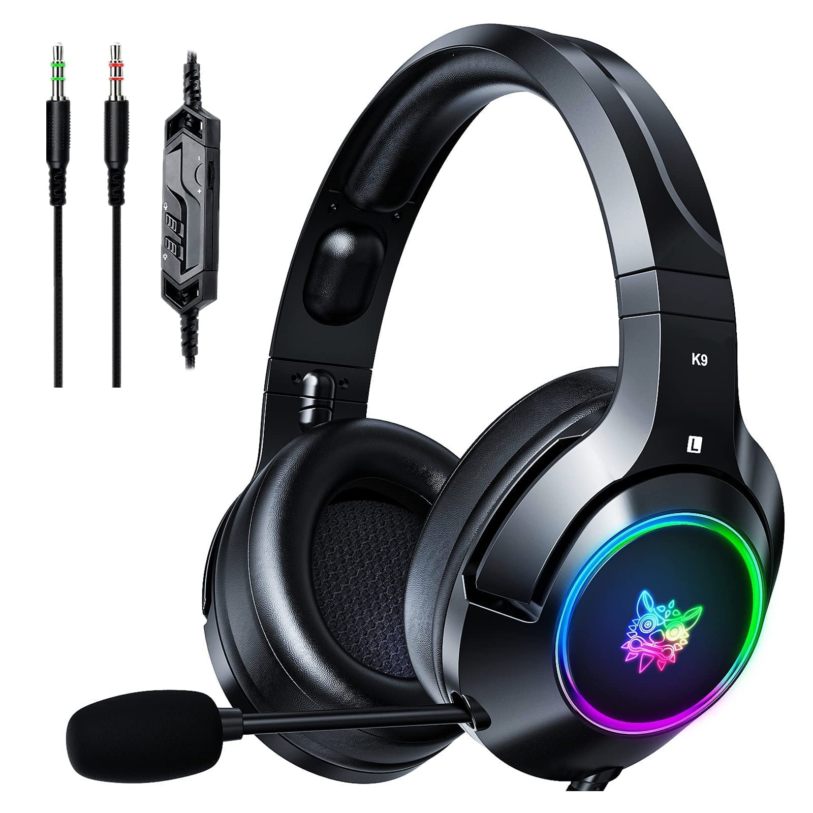 Ajsaki K9 Gaming Headset and 905 RGB Gaming Mice Bundle, 2 Pack